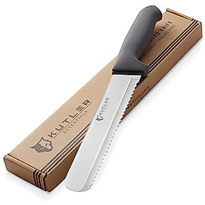 KUTLER Professional 8-Inch Bread Knife and Cake Slicer with Serrated Edge - Ultra-Sharp Stainless Steel Cutlery