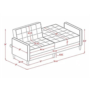 Plococo 78 inch Modern Velvet Upholstered Sofa Bed,Tufted Velvet Fabric Couch,Sofas Couches for Living Room,Apartment,Bedroom (Blue)