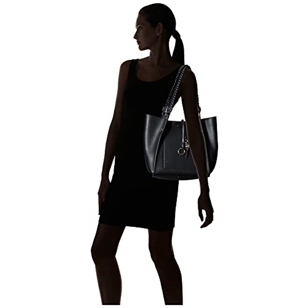 Calvin Klein Shelly Rocky Road Novelty Tote, Black/Gold