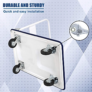 Happygrill Push Cart Dolly, 660lbs Hand Push Moving Platform Truck, Foldable Push Cart for Warehouse