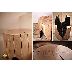 Reclaimed Wood Side Coffee Tables (Set Of Three), Log Furniture, Tree Stump Table, Home Decoration, Rustic Dorm Decor