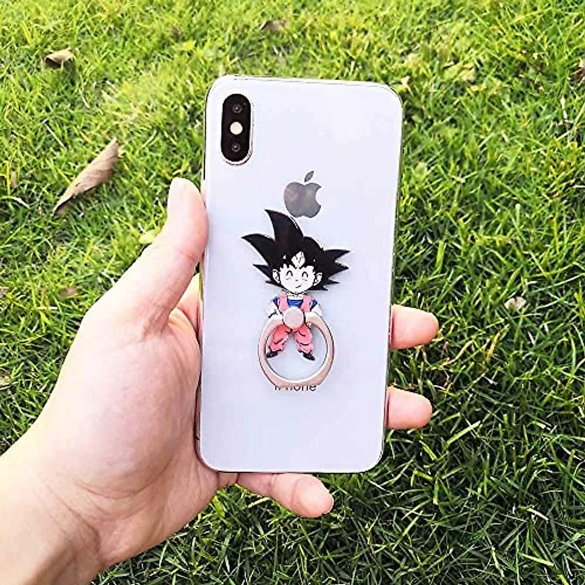 ZOSTLAND 2PCS Super Fighter Gohan Phone Ring,Universal 360°Adjustable Phone Case Finger Grip Stand Holder Desk Stent Mount Car Hook Compatible with iPhone 13 12 11 MAX X Plus iPad (2pcs Monkey)