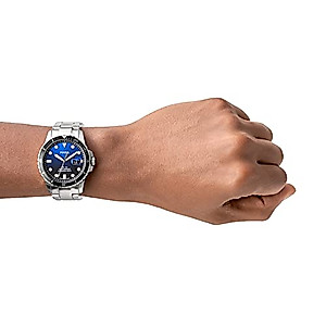 Fossil Men's FB-01 Quartz Stainless Steel Three-Hand Watch, Color: Silver/Black (Model: FS5668)