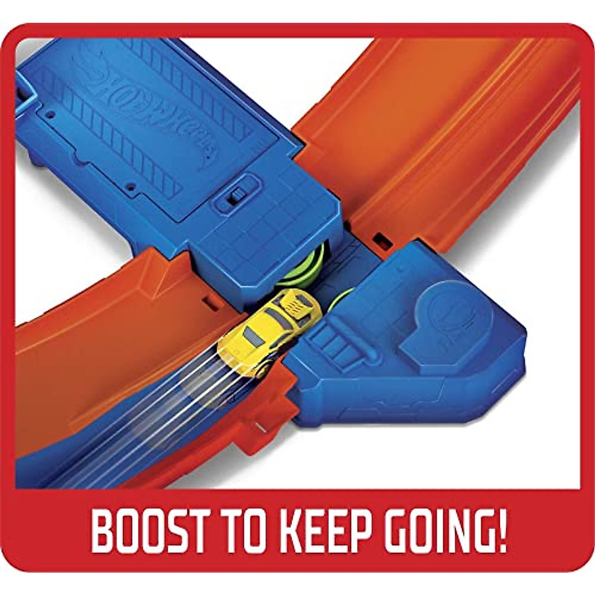 Hot Wheels Toy Car Track Set Massive Loop Mayhem, 28-in Tall Loop, Powered by Motorized Booster, 1:64 Scale Car