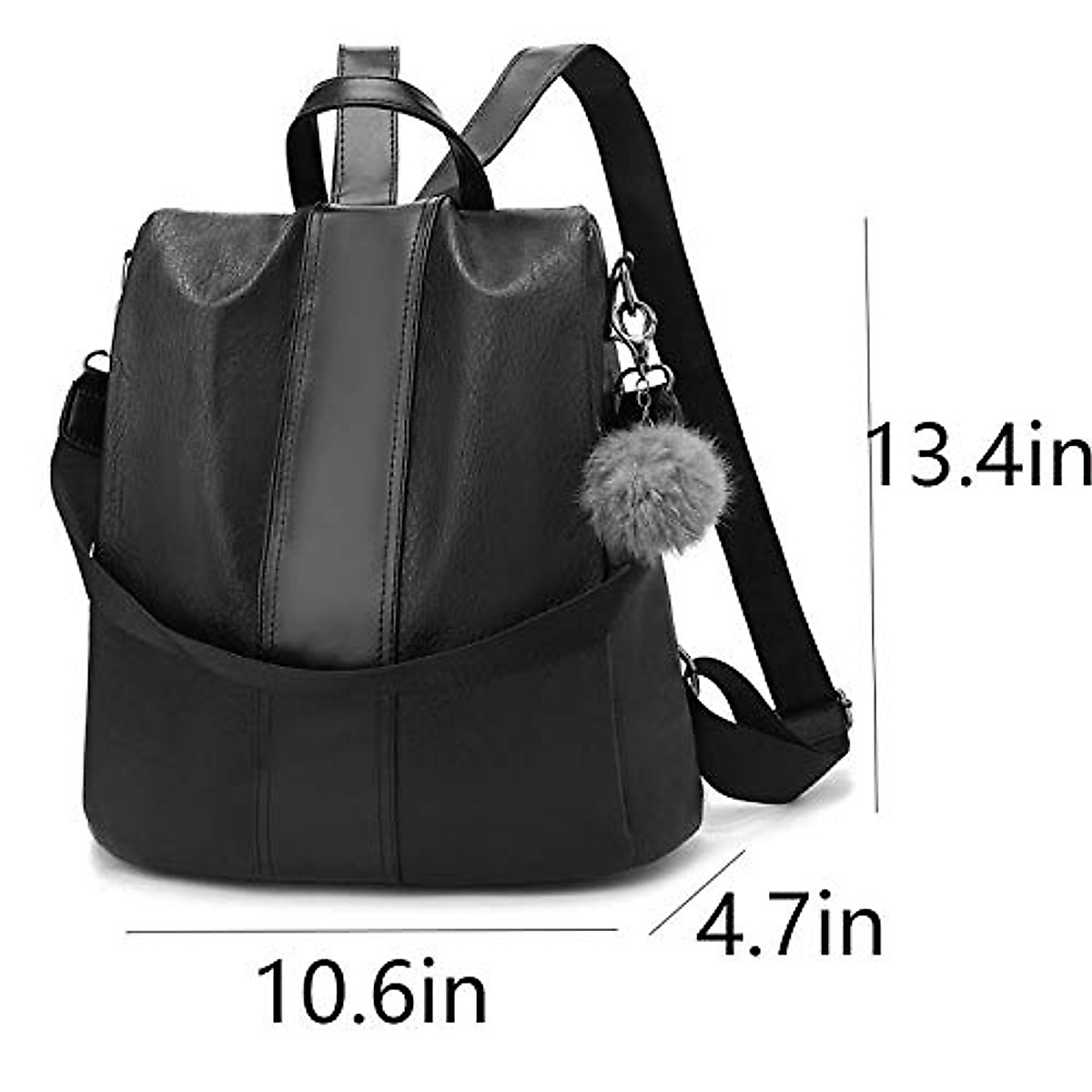 YOUNNE Women Backpack Purses PU Leather Anti-theft Rucksack Waterproof Daypack Casual Shoulder Satchel Bag (Brown)