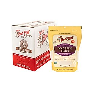 Bob's Red Mill Gluten Free White Rice Flour, 24 Ounce (Pack of 4)