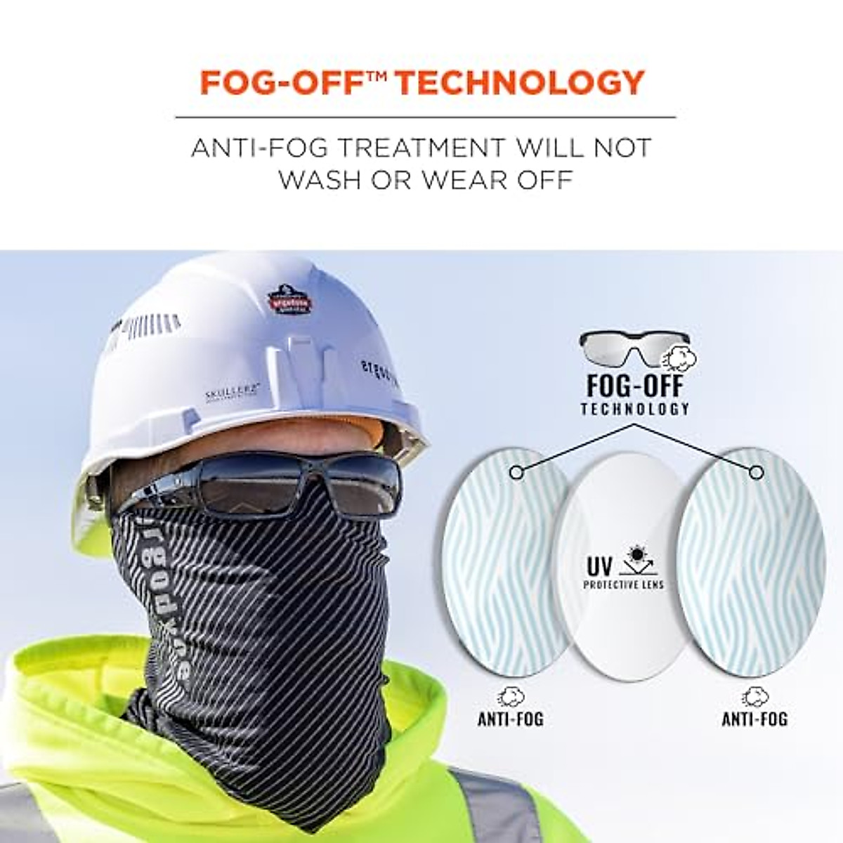 Skullerz Odin Anti-Fog Safety Sunglasses - Black Frame, Smoke Lens