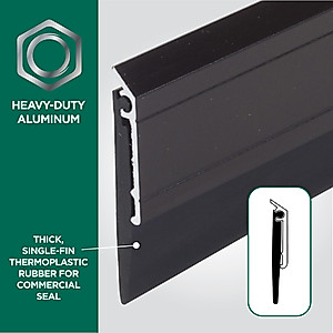 M-D Building Products 68254 1-1/4-Inch EPDM 36-Inch DB006 Commercial Grade Door Sweep, Brown/Marron