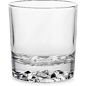 Whiskey Glasses Set of 4 with Brilliant Mountain Imprint | Bar Glasses | Old Fashioned Tumblers | Lowball Glasses | Rocks Glasses | Standard 11.5 OZ Beverage Glass