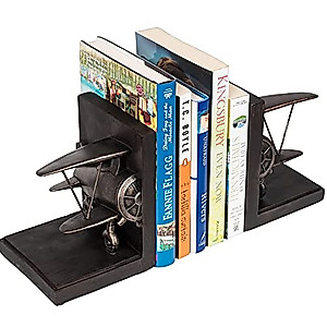 Airplane Decorative Bookends 7.75 Inch Book End