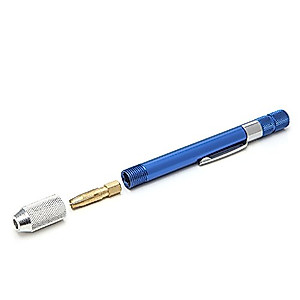 Balax 21 Pcs Mini Twist Drill Bits Set Index 61-80 w/Aluminum Hand Drill For Hobby