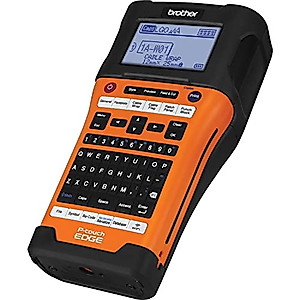 Brother P-Touch Edge PT-E550W Electronic Label Maker, Industrial Wireless Handheld Labeler PTE550W, Orange - Up to 30mm/sec, 180 x 360dpi, Auto Strip Cuttter, Backlit LCD Screen
