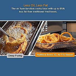 Nuwave Air Fry Basket for the NuWave Bravo XL, Air Fryer Toaster Oven Basket Accessories for French Fry and Frozen Food