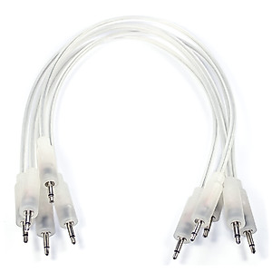 Heinakroon LED CV Patch Cables Eurorack Modular Test Leads, 5-Pack, Transparent (11.8)