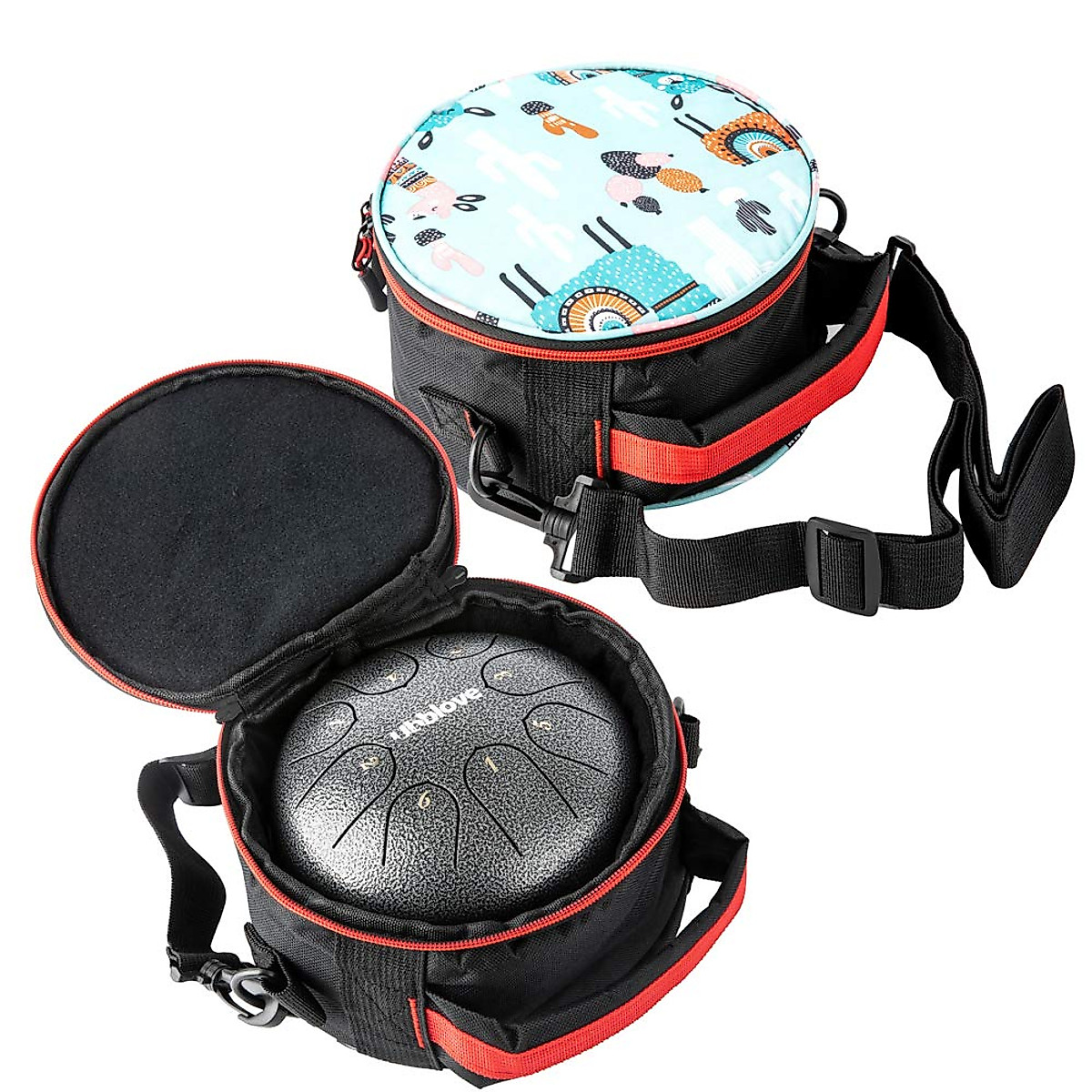 Ubblove Steel Tongue Drum for Kids: 8 Notes 6 Inches Key of C Metal Steel Drums Instrument with Bag for Meditation, Yoga, musical education, zen tone (Silver)