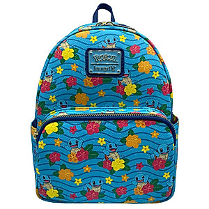 Loungefly x Pokemon Squirtle Flower All Over Print Mini Backpack