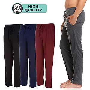 DARESAY Mens Lounge Pants With Pockets - Mens Pajama Pants - Lounge Pants Men, Up to 3XL Pack Of 3