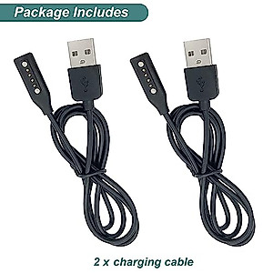 Kissmart Charger for Bose Frames Alto/Rondo/Soprano/Tenor, Replacement Magnetic USB Charging Cable for Bose Frames Audio Sunglasses (2-Pack)