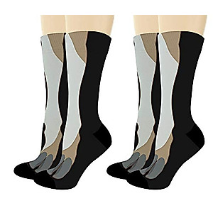 ThisWear Farm Animal Gifts Goat Leg Socks Goat Related Gifts Funny Goat Gift Set 2-Pairs Novelty Crew Socks