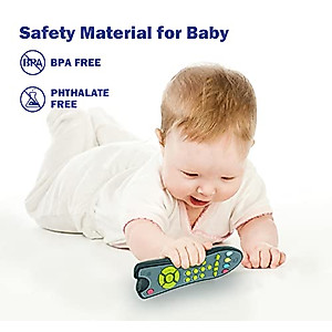 CCYYZZ Baby Remote Control Toy, Musical Toy with Light and Sounds, Learning for 12 Months+ Infants, Toddlers, Babies, Multi-Language Development from Number 0-9 in English, French, Spanish (63533)