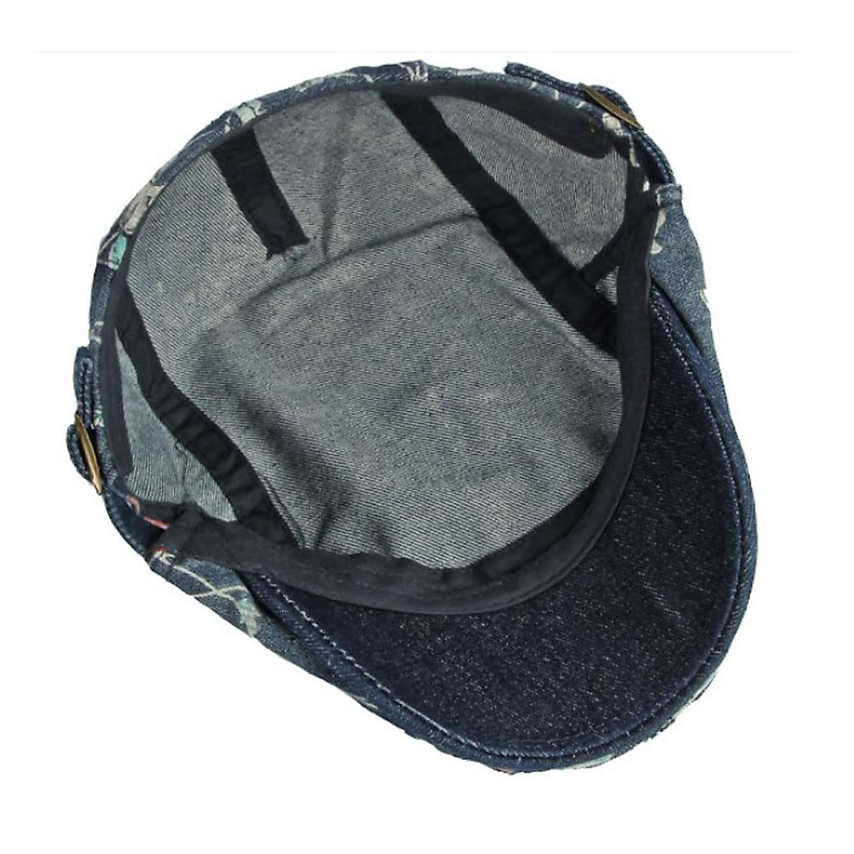 Qianuer Denim Newsboy Hats for Men Women Adjustable Ivy Flat Cap Gatsby Cabbie Driving Hat