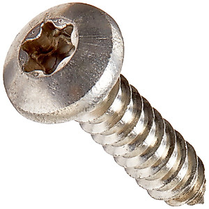 Small Parts 0406ABTP188 18-8 Stainless Steel Sheet Metal Screw, Plain Finish, Pan Head, Star Drive, Type AB, #4-24 Thread Size, 3/8" Length (Pack of 100)