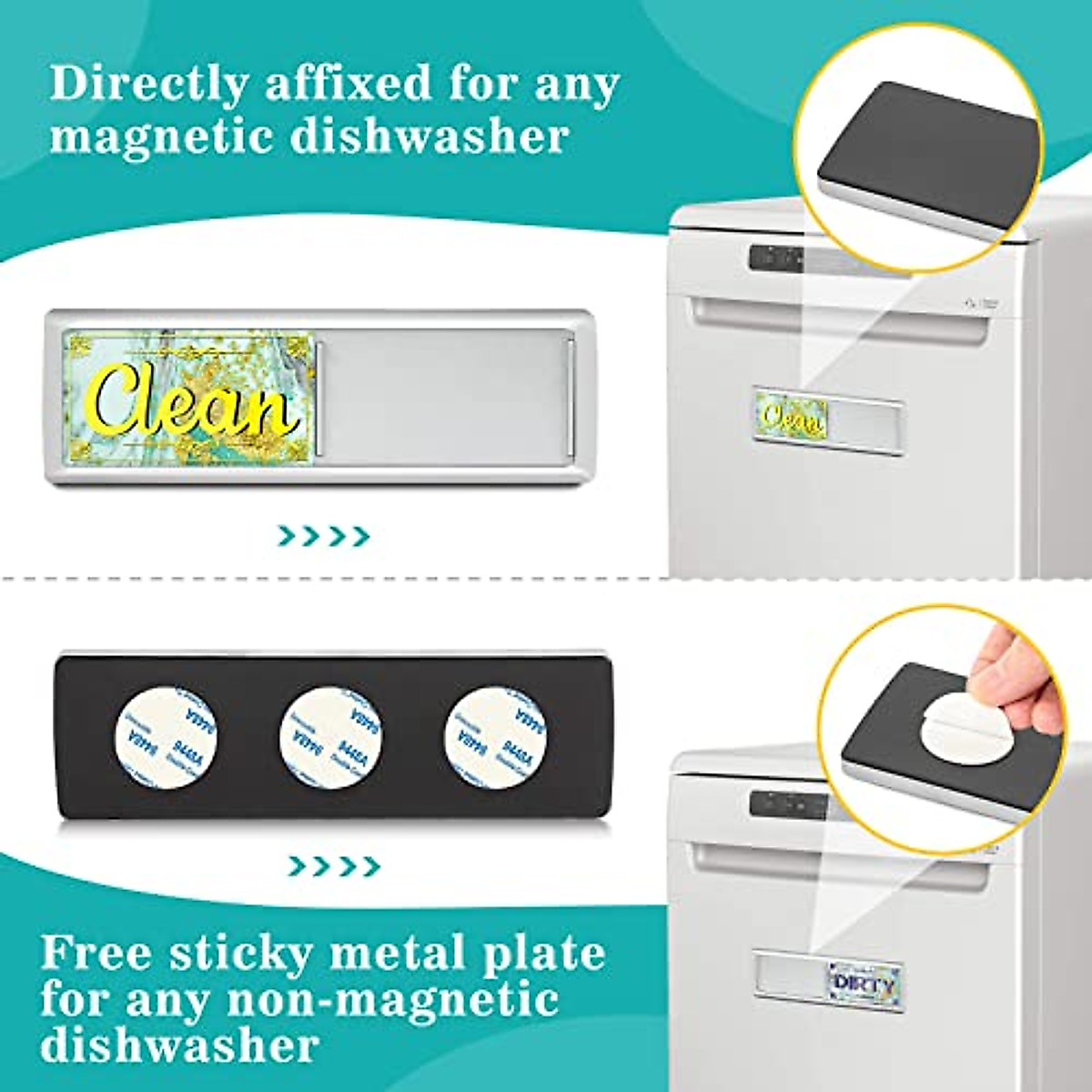 Sukh Dirty Clean Dishwasher Magnet,Dishwasher-Magnet Clean Dirty Sign Magnet for Dishwasher Dish Bin That Says Clean or Dirty Dish Washer Refrigerator for Kitchen Organization and Storage Necessities