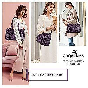 Angelkiss Soft Leather Purses for Women Purses and Handbags Hobo Bags Satchel Shoulder Bags Ladies Tote Crossbody Travel Bag