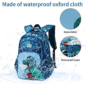 Wawakube 3Pcs Boys Dinosaur Backpack Set with Lunch Box Pencil Case, School Book Bag for Kids Elementary Preschool