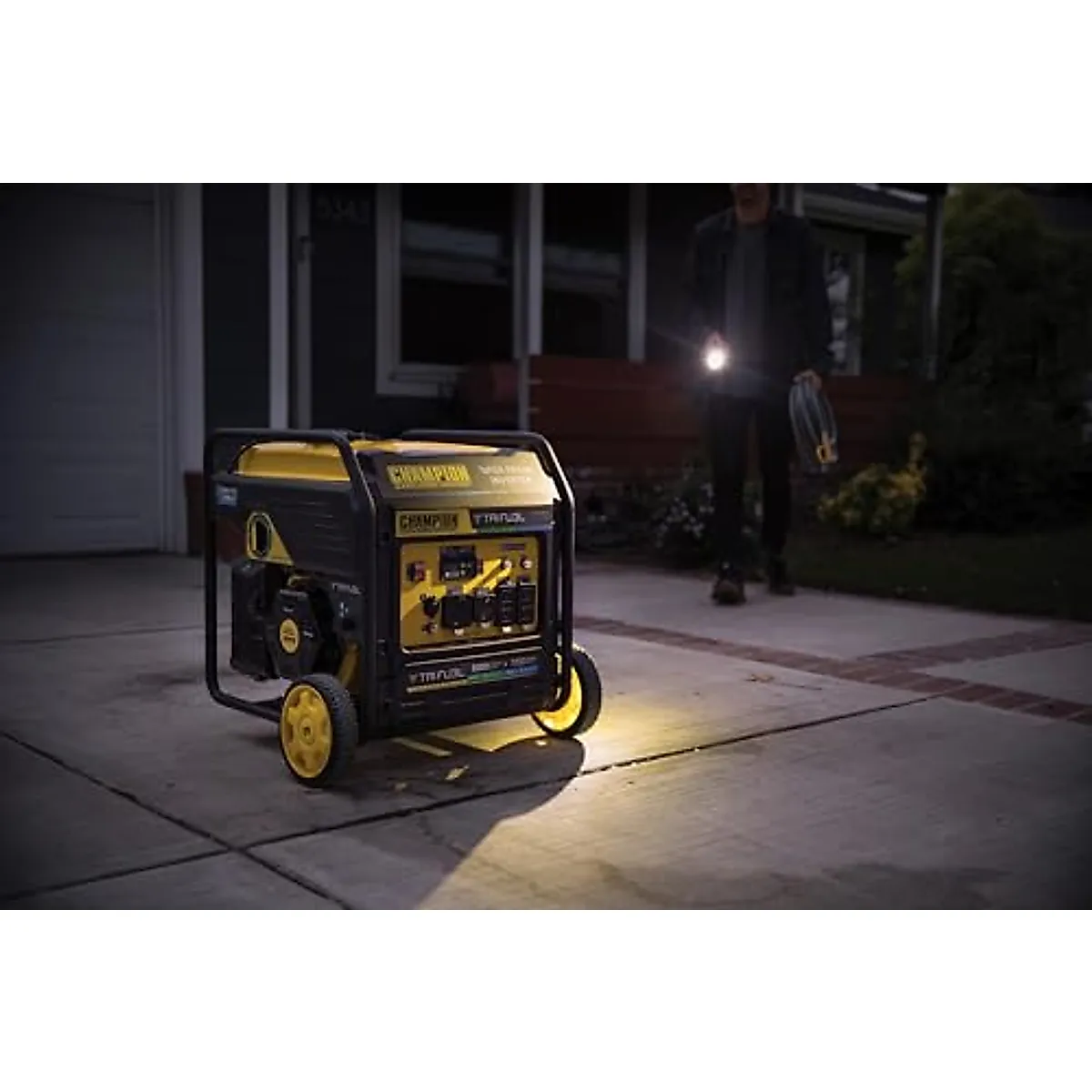 Champion Power Equipment 201176 9000-Watt Electric Start Tri-Fuel Open ...