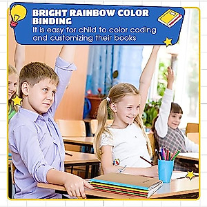 Henoyso 20 Pcs Primary Composition Notebook for Kids Bulk 9 3/4 x 7 1/2 Inch Primary Journals Writing Journal with Rainbow Spine Kids Handwriting and Drawing Story Journal for School Student Classroom