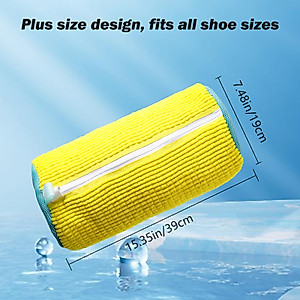 Shoe Washing Bag for Washing Machine, Laundry Shoe Bag for Washer Dryer, Reusable Zipper Shoe Washing Bag Sneaker Cleaning Bag 2PCS
