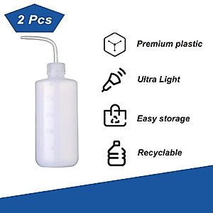 Gakonp 250pcs Tattoo Bottles Bags with 2pcs Tattoo Wash Bottles 250ml Tattoo Wash Bottle Disposable Squeeze Bottle Sleeves for Tattoo Supplies Tattoo Kits…