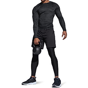 TSLA Men's UPF 50+ Compression 3-Pack - Long Sleeve Athletic Workout Shirt, Water Sports Rash Guard, Large Black/Urban Camo