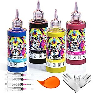 Tonha Sublimation Ink Refill for Epson EcoTank ET2720 ET2760 ET2650 ET4700 ET2750 WF2750 WF7710 Inkjet Printers Heat Press Transfer on Mugs Plates T-Shirts Phone Cases