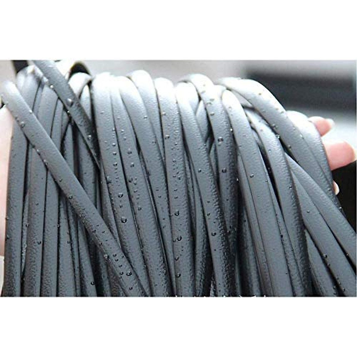 Woven Rattan, Plastic PE Wicker Repair Material for Garden Chair Black Table Patio Furniture Storage Basket Hand-Woven DIY Material (Around 220ft)