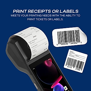 POS PDA H10 Receipt Printer Android 13 and 58mm High Speed Thermal Printer 5.5’ Touch Screen. Handheld Mobil Point of Sale Tablet. Scan 1D/2D/QR barcodes and NFC. 2GB Ram+16GB ROM