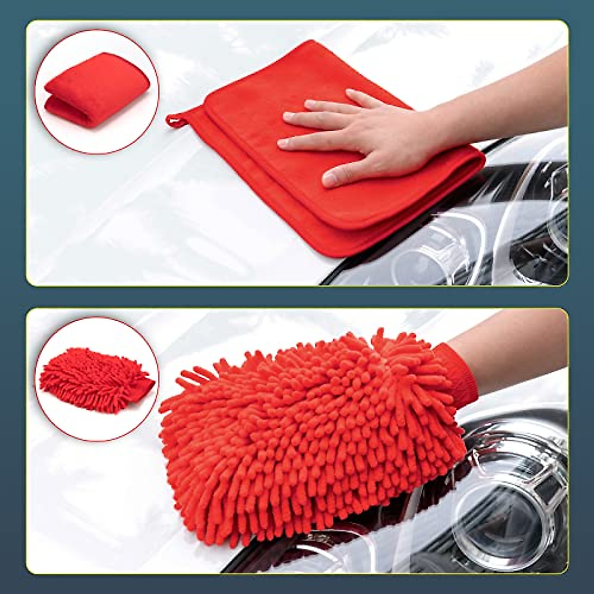 YCHOW-TECH Car Detailing Brush Kit, 19PCS Car Wash Kit Car Detailing Kit Interior Cleaner Detailing Supplies Exterior Car Accessories Automotive Detailing Equipment Auto Detailing Tools