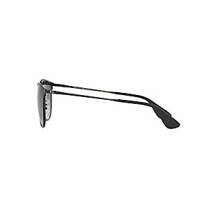 Ray-Ban RB3539 Erika Metal Sunglasses + Vision Group Accessories Bundle for unisex, adult (Black/Light Grey Gradient Grey Polarized (002/T3)