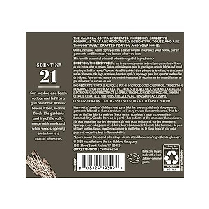 Caldrea Linen And Room Spray Air Freshener, Made With Essential Oils, Plant-Derived And Other Thoughtfully Chosen Ingredients, Rosewater Driftwood Scent, 16 Oz