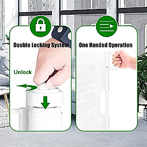 137 Inches Extra Wide Retractable Baby Gate - Indoor/Outdoor, for Doorways and Stairs - Perfect for Kids, Pets, and Large Dogs Gate for Stairs.