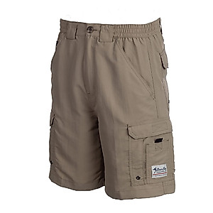 Bimini Bay Outfitters LTD Boca Grande II Men's Fishing Short Featuring BloodGuard (36, Khaki) Fishing Shorts Boating Shorts