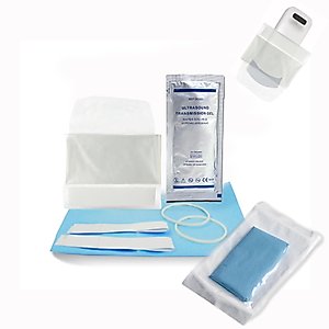Cordless Ultrasound Probe Cover, Transducer Cover, Latex-Free Sterile Disposable Clear, 4"x 12", Individual Packaging (50, 6"x12")
