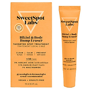 SweetSpot Labs Bikini & Body Bump Eraser | Treat Razor Bumps & Dark Spots | With Essential Ingredients Niacinamide & Bentonite Clay | 0.5 oz