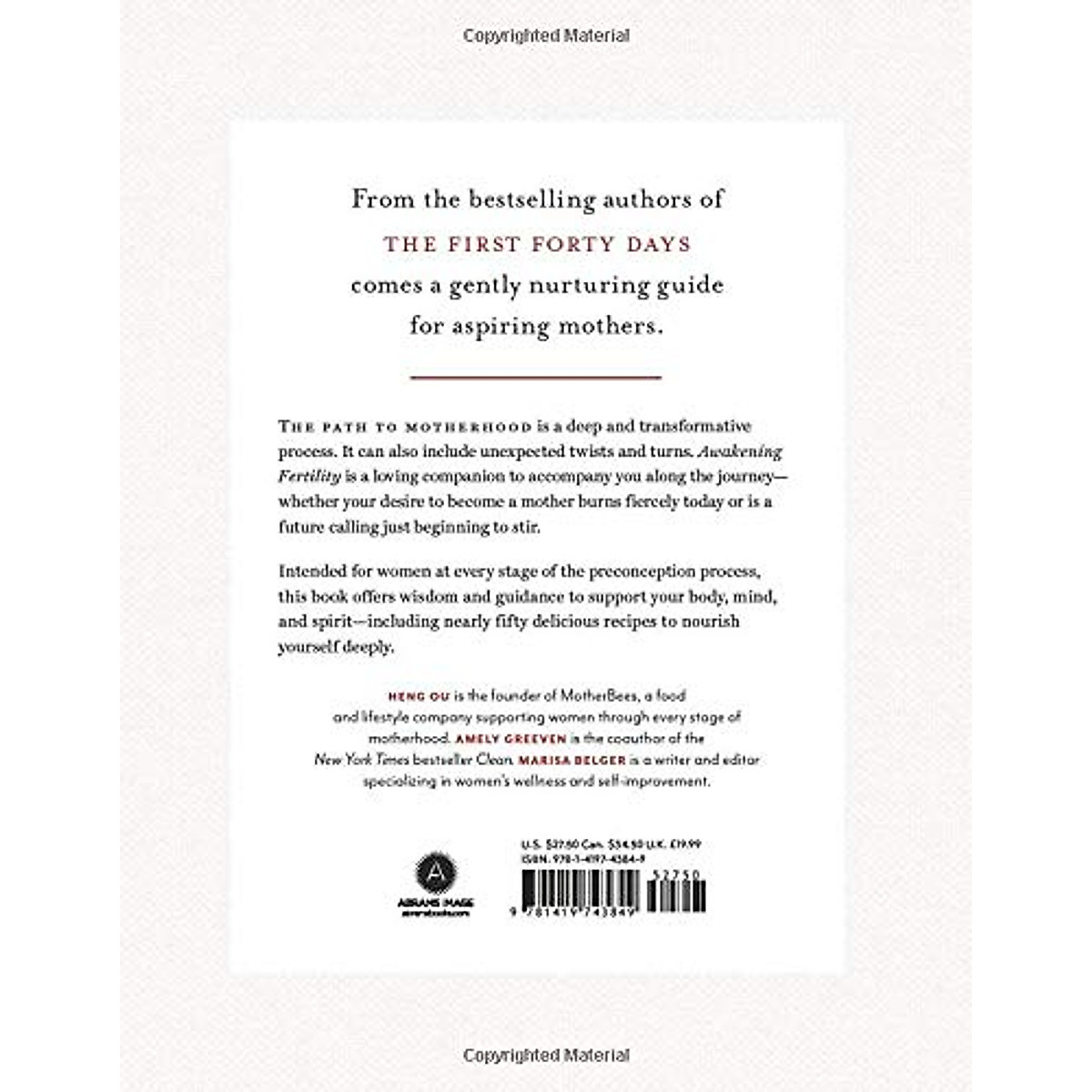 Awakening Fertility: The Essential Art of Preparing for Pregnancy by the Authors of the First Forty Days