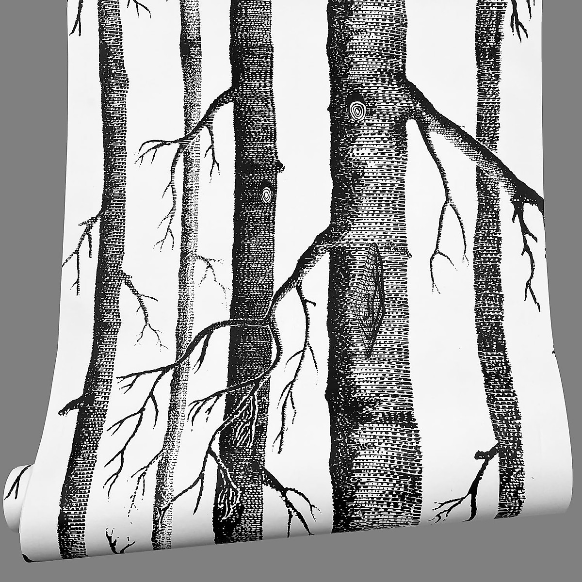 Yifely Black Tree Furniture Paper Peel & Stick PVC Shelf Drawer Liner Covering Old Dining Table Jewerly Boxes Xmas Gift 17.7 Inch by 9.8 Feet