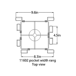 FixtureDisplays® Up to 9.9" Wide 16 Adjustable Pockets Display Rack, Greeting Post Card Christmas Holiday Spinning Rack Stand. Pocket Size: 4.5-9.9" Wide X 5.8" Tall, 16 Pockets. 11602-L-WHT