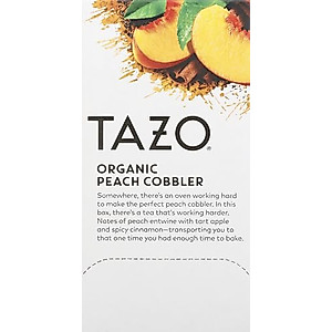 Tazo Black Tea, Organic Peach Cobbler, 20 ct