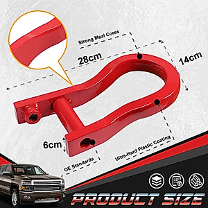 Pair of Front Tow Hooks Compatible with 2007-2019 Chevy Silverado GMC Sierra 1500 2019 Chevy Silverado GMC Sierra 1500 LD Replace OE Number 84192871