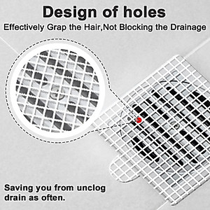 INVIHUG 25 Pack, Disposable Shower Drain Hair Catcher Mesh Stickers, 4.1 inch Hair Catchers for Shower